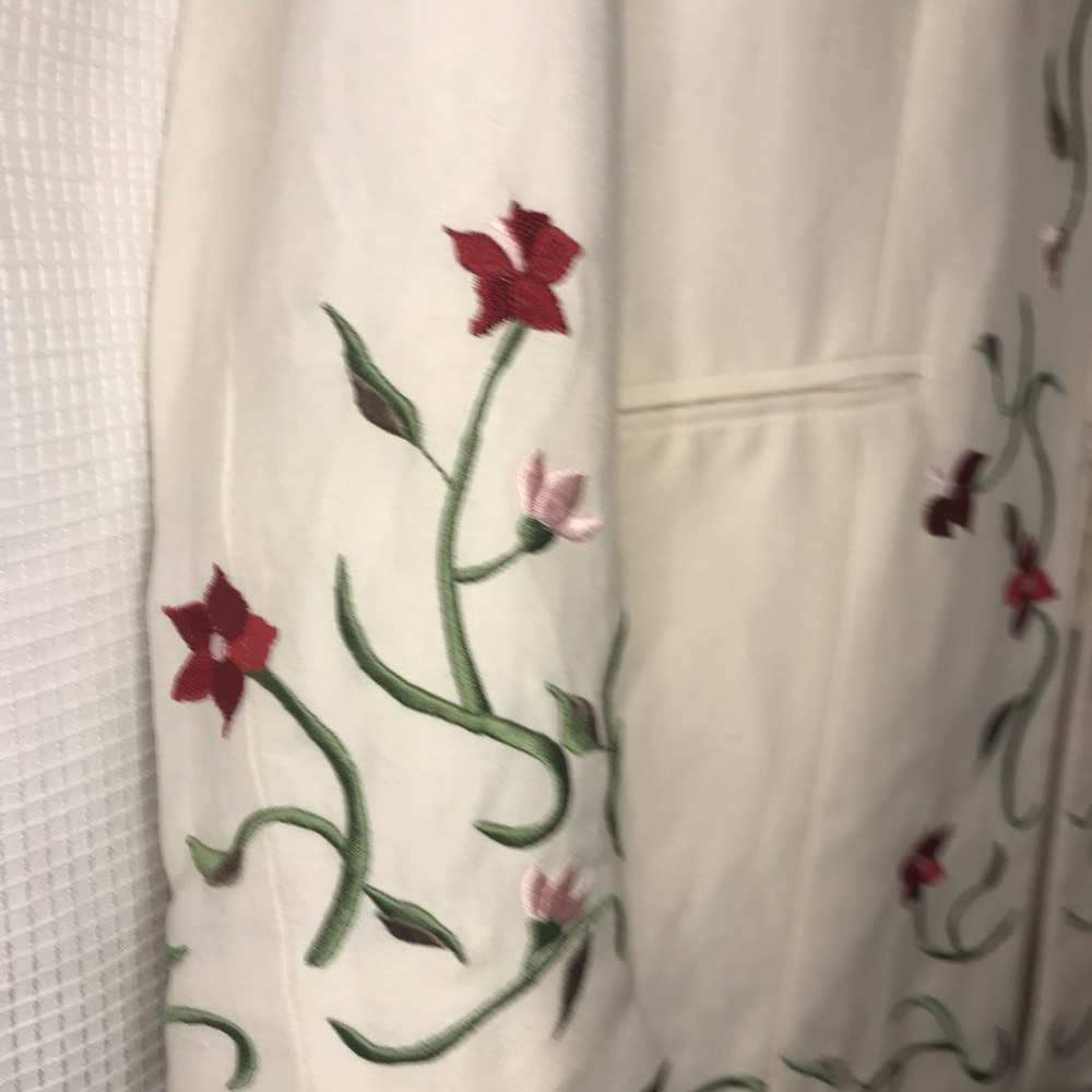 Kate Hill Embroidered Mandarin Style Suit - Gem